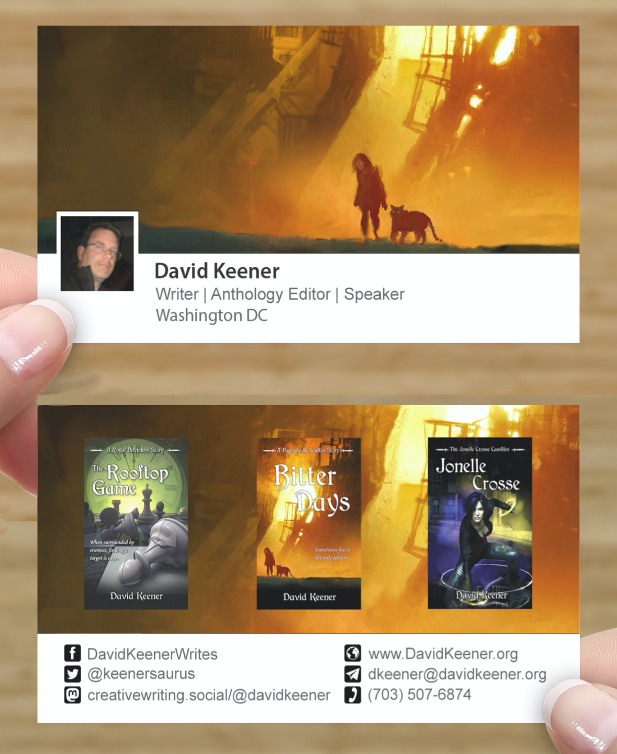 We Have Business Cards – David Keener
